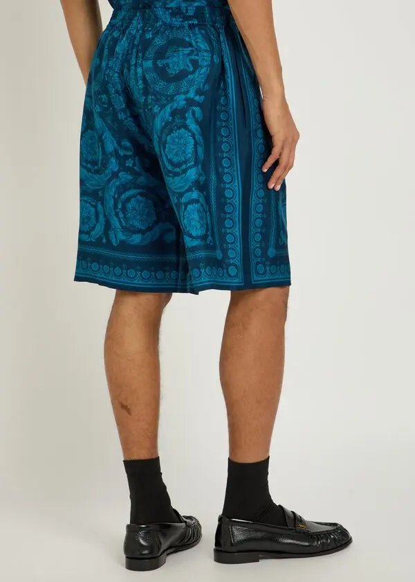Versace Printed Silk Shorts