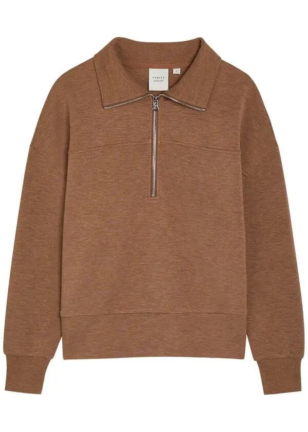Varley Kayleigh Half-zip Sweatshirt - Brown