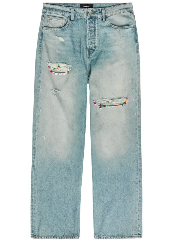 NAHMIAS Friendship Baggy Straight-leg Jeans - Blue