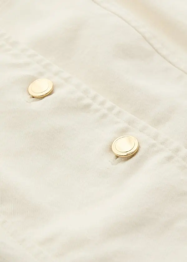 Good American Square-neck Denim Top - White