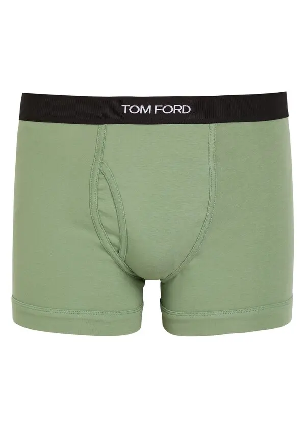 TOM FORD Stretch-cotton Boxer Briefs - Green
