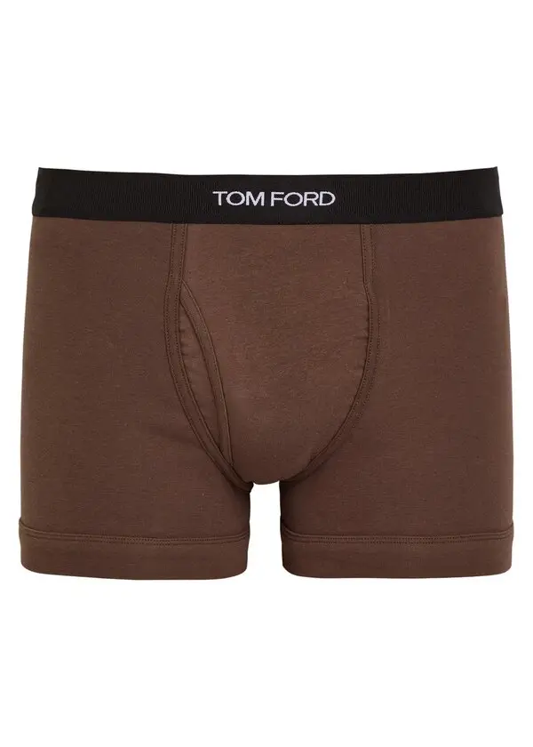 TOM FORD Stretch-cotton Boxer Briefs - Grey