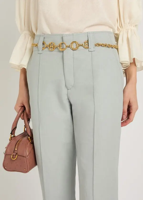 Chloé Tapered-leg Trousers - Grey