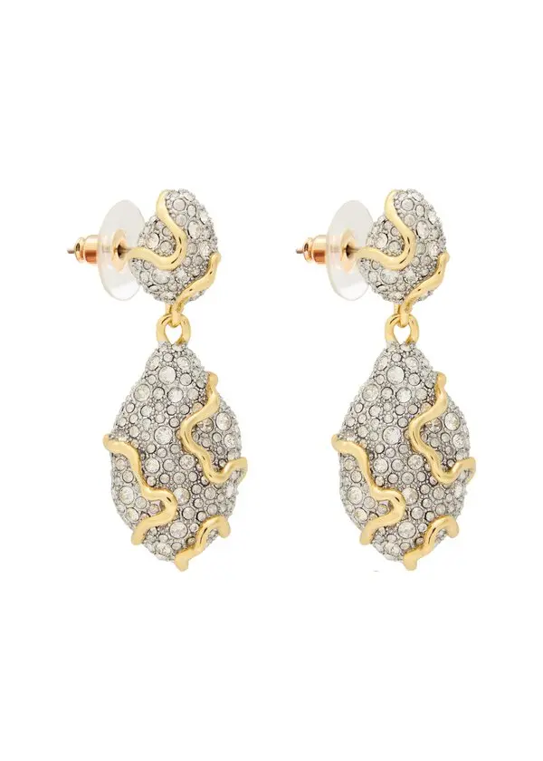 Alexis Bittar Solanales Pavé Drop Earrings - Silver