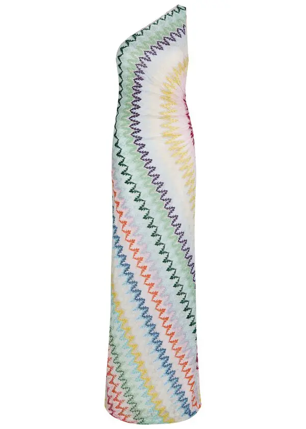 Missoni Zigzag Metallic-knit Maxi Dress - Multicoloured