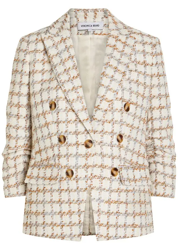 Veronica Beard Ryland Checked Tweed Jacket