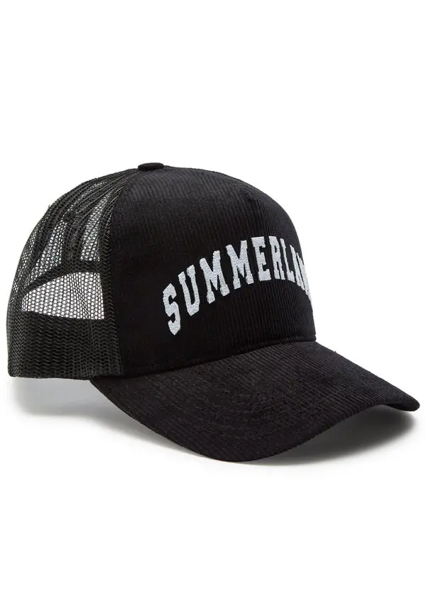 NAHMIAS Summerland Corduroy And Mesh Cap - Black