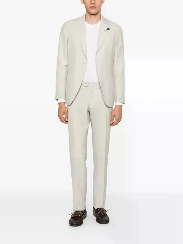 LARDINI Notched-lapel Single-breasted Suit - Neutrals