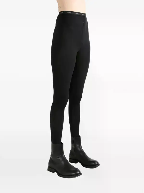 Yohji Yamamoto Logo-waistband Leggings