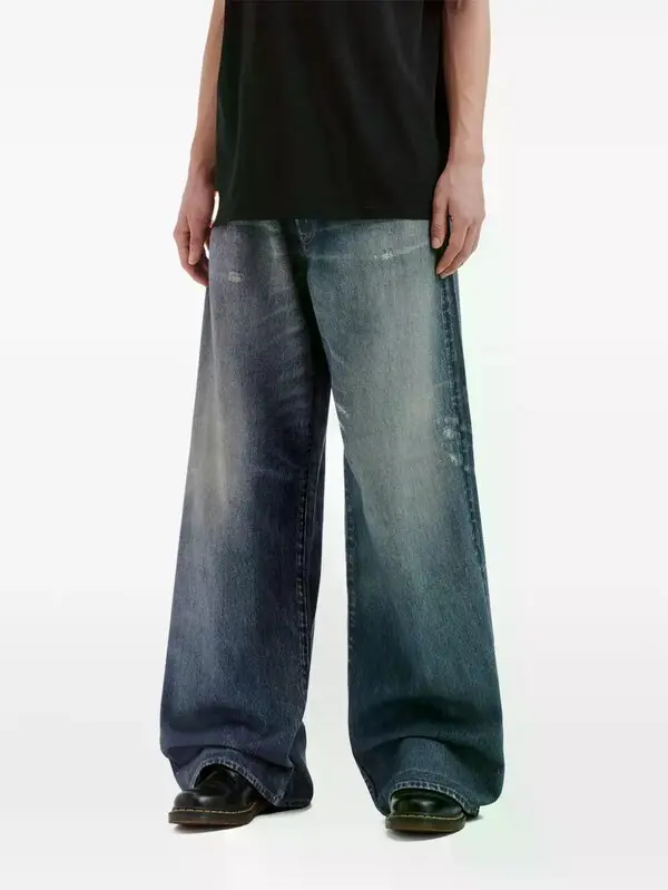 Izzue Distressed Wide-leg Jeans