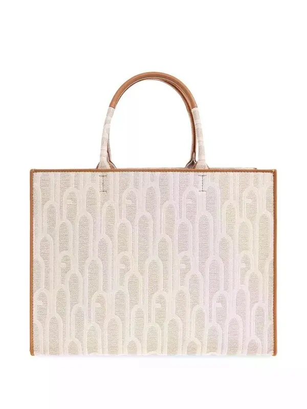 Furla Patterned Tote Bag - Neutrals