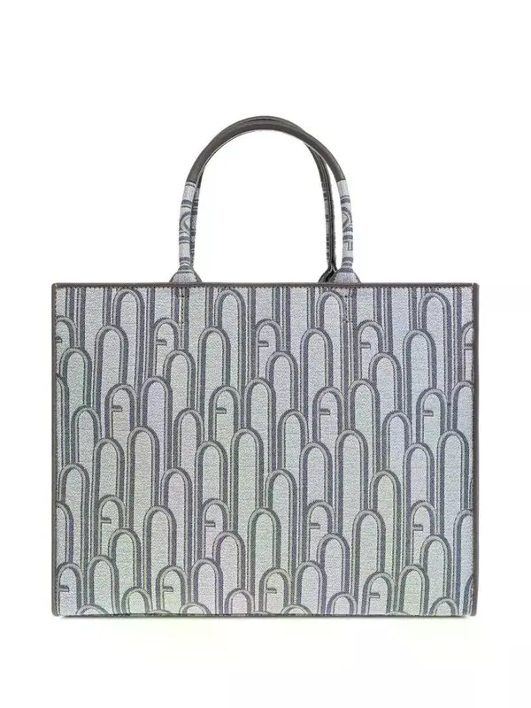 Furla Patterned Tote Bag - Grey
