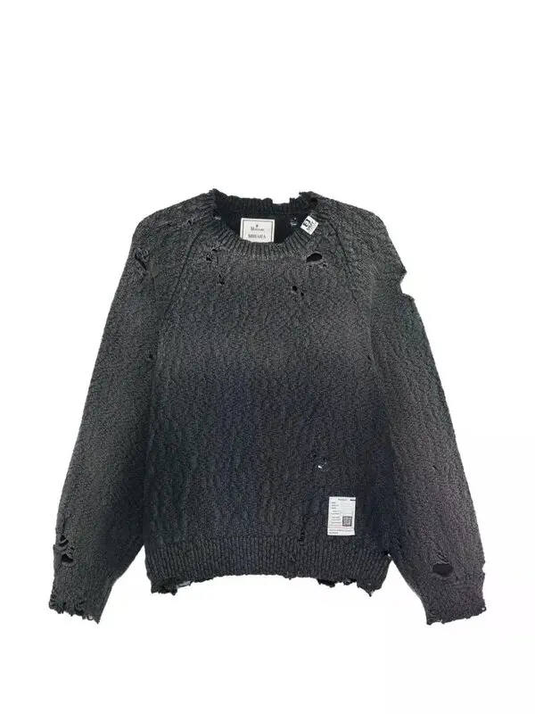 Mihara Yasuhiro Distressed Crew-neck Sweater