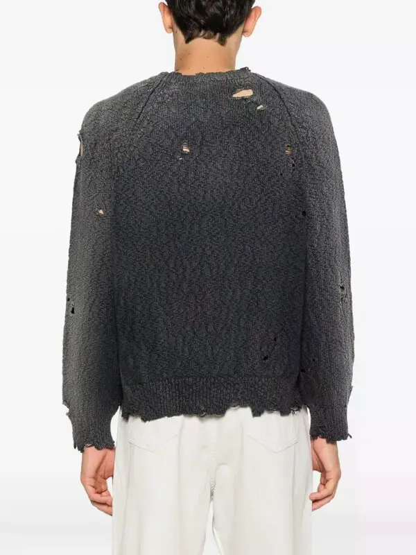 Mihara Yasuhiro Distressed Crew-neck Sweater