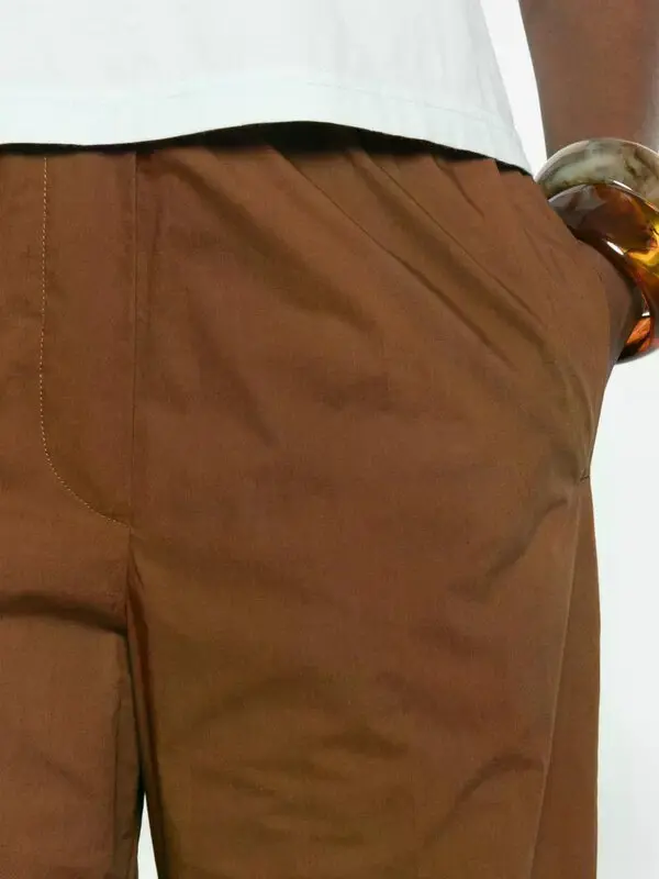 FORTE_FORTE Elasticated-waistband Trousers - Brown