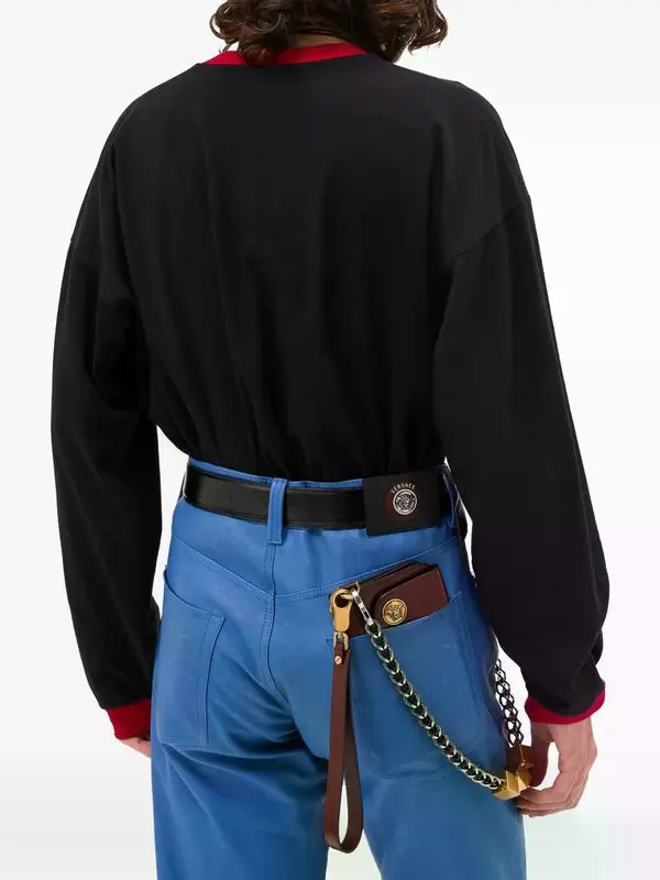 Versace Stretch Cotton-jersey Long-sleeved T-shirt