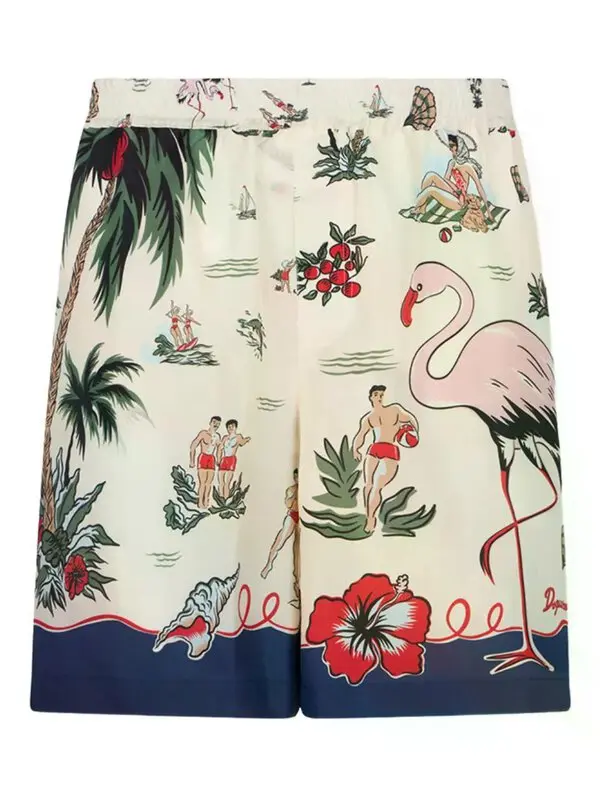 Dsquared2 Aloha Souvenir Shorts - Neutrals