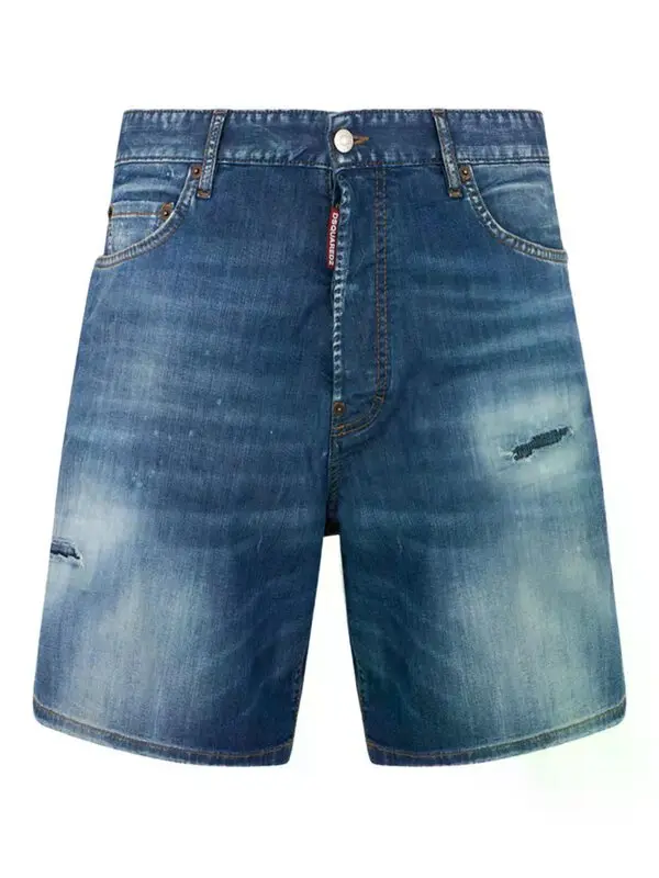 Dsquared2 Logo Patch Denim Shorts