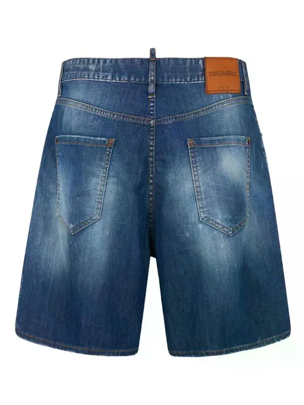 Dsquared2 Logo Patch Denim Shorts