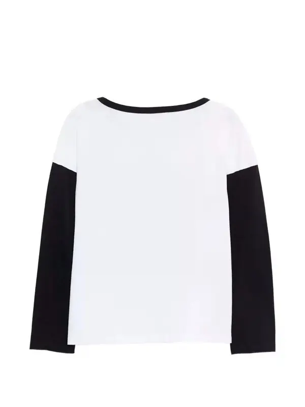 SECOND / LAYER Long-sleeved Skeleton-print T-shirt