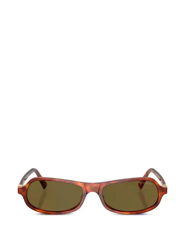 Miu Miu Geometric Sunglasses - Brown