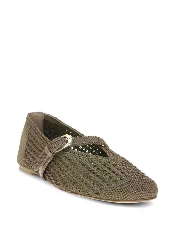 STUART WEITZMAN Leora Strap Ballet Flats - Green