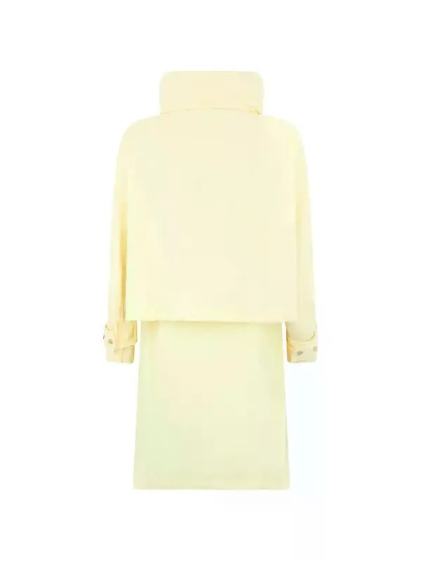 MOORER High-collar Zip-up Coat - Yellow
