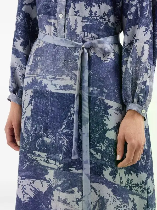 PIERRE-LOUIS MASCIA Floral-pattern Midi Dress