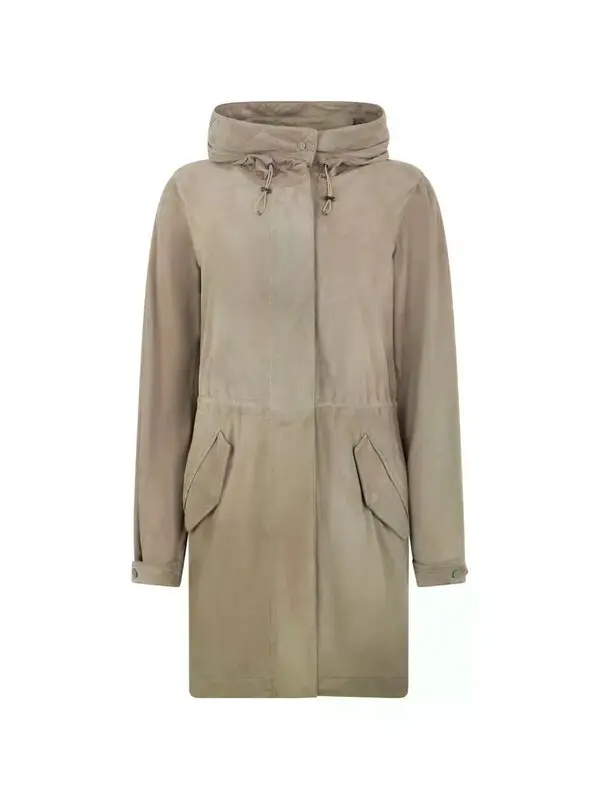 MOORER Hooded Parka Coat - Neutrals