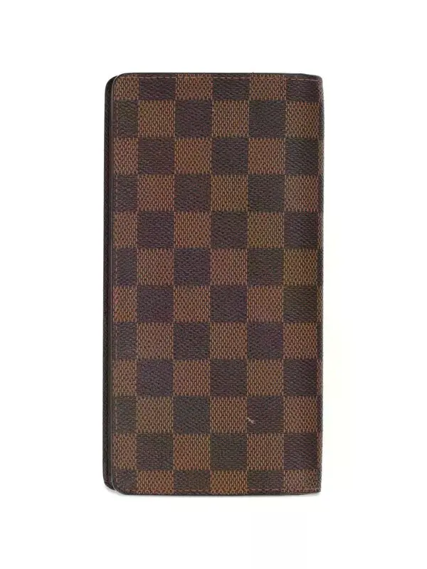 LOUIS VUITTON Check-pattern Wallet - Brown