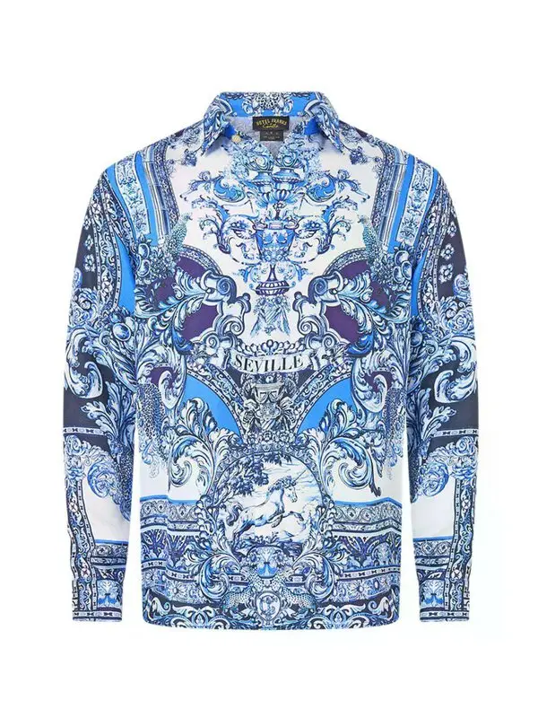 Camilla A Tiled Wonderland Shirt - Blue