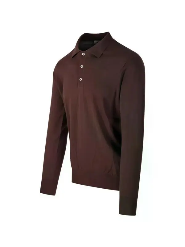 Altea Long-sleeve Polo Shirt - Brown