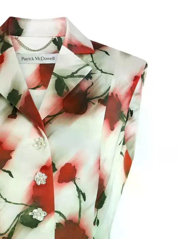 PATRICK MCDOWELL Embellished-buttons Floral Waistcoat