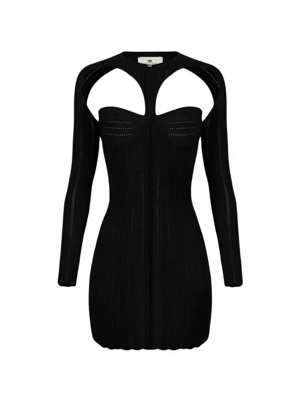 Elisabetta Franchi Openwork Mini Dress
