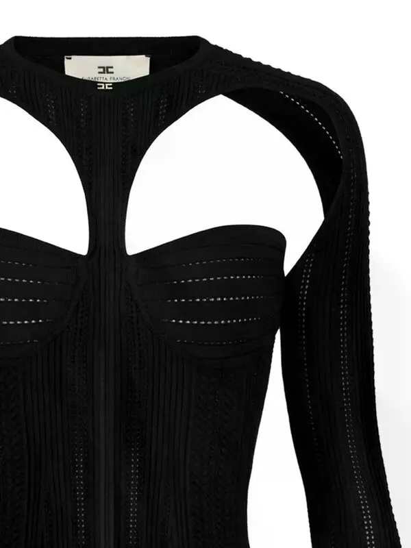 Elisabetta Franchi Openwork Mini Dress