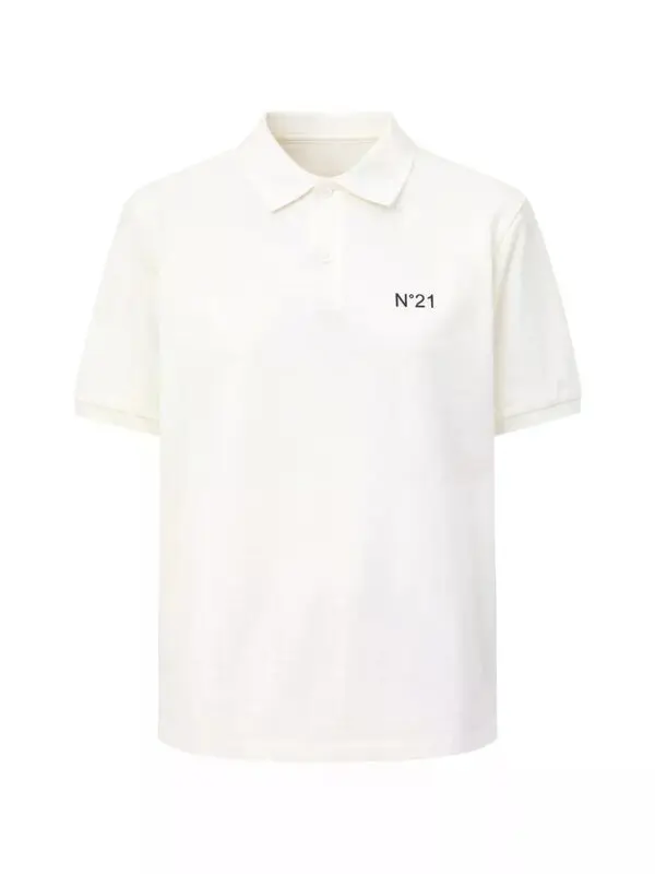 N°21 Logo-embroidered Short-sleeve Polo Shirt