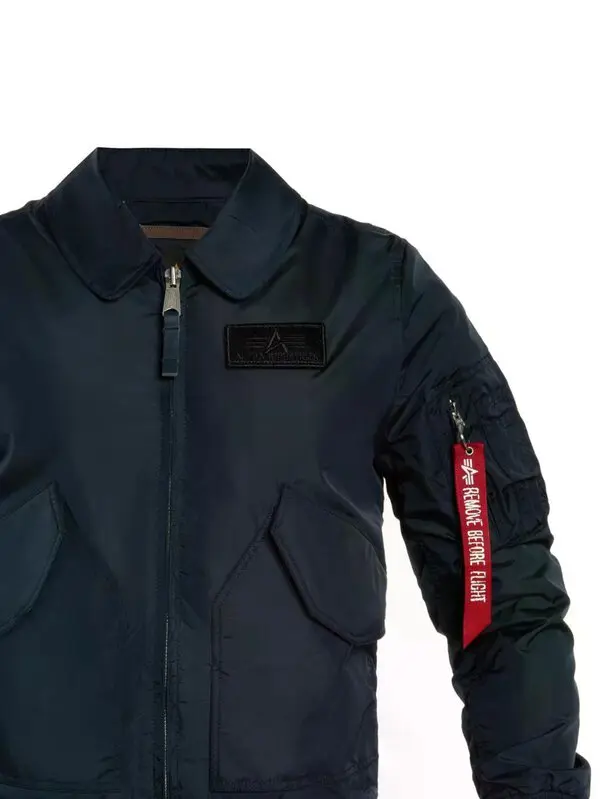 Alpha Industries Logo-patch Zip-up Jacket - Blue