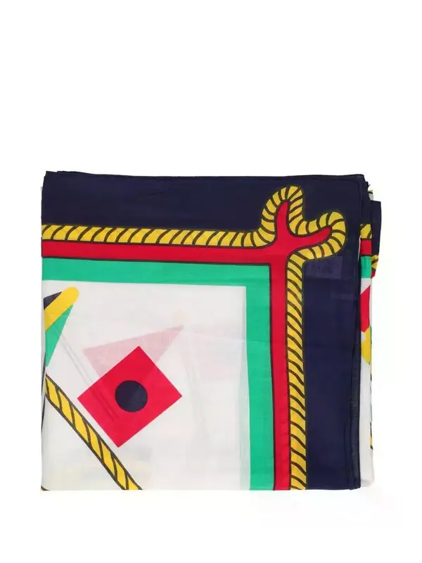 MILA SCHON Geometric-print Scarf - White