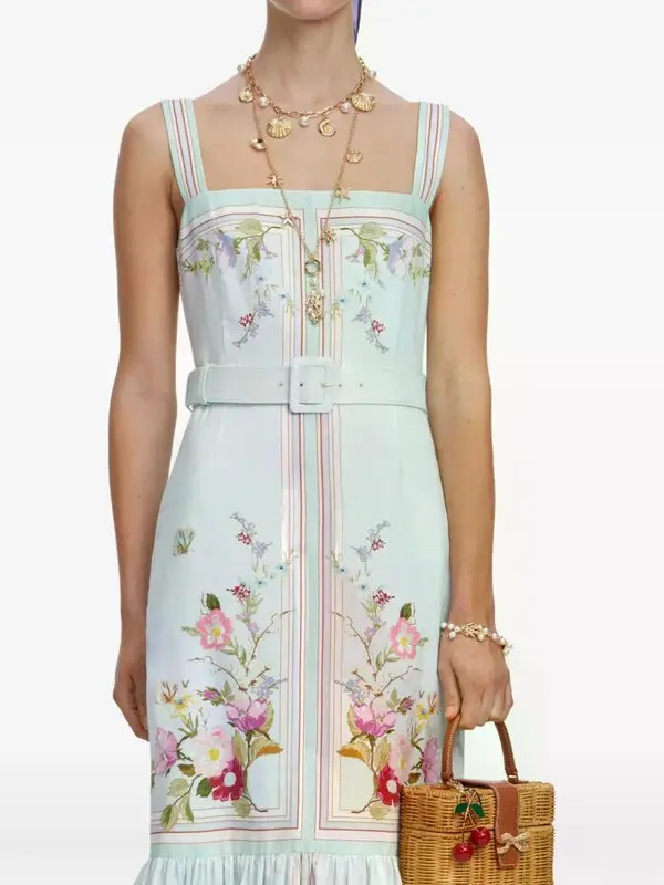 SELF-PORTRAIT Belted Maxi Dress