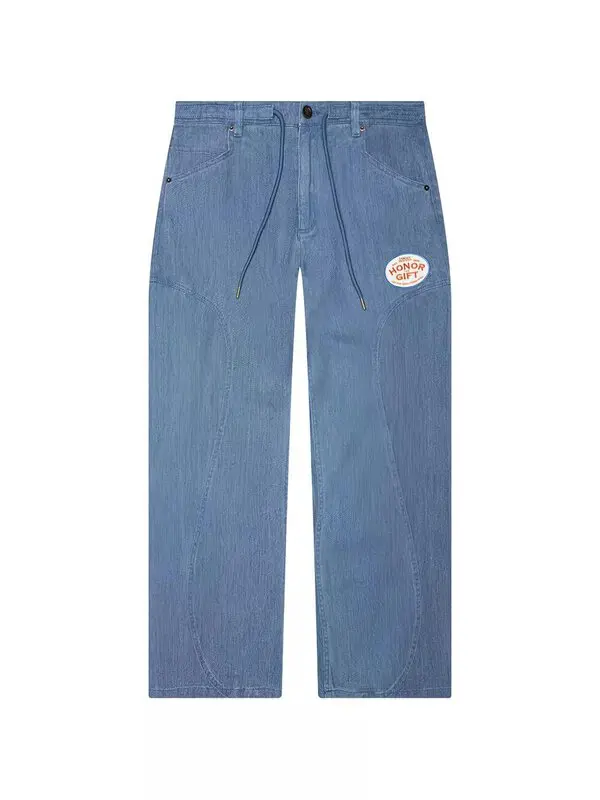 HONOR THE GIFT Logo-patch Trousers - Blue