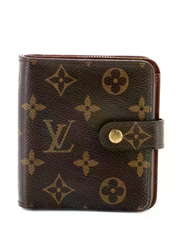 LOUIS VUITTON Compact Zippe Wallet Monogram Canvas Small Wallets
