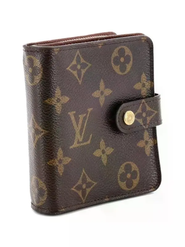 LOUIS VUITTON Compact Zippe Wallet Monogram Canvas Small Wallets