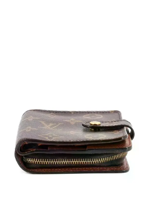 LOUIS VUITTON Compact Zippe Wallet Monogram Canvas Small Wallets