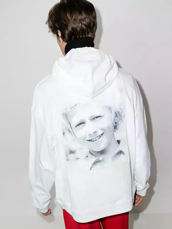 Raf Simons Chest-print Hooded Sweatshirt