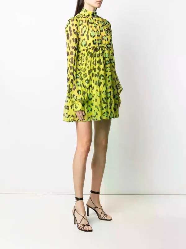 Philipp Plein Leopard-print Silk Mini Dress