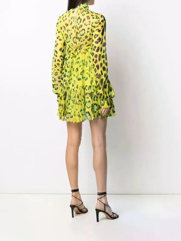 Philipp Plein Leopard-print Silk Mini Dress