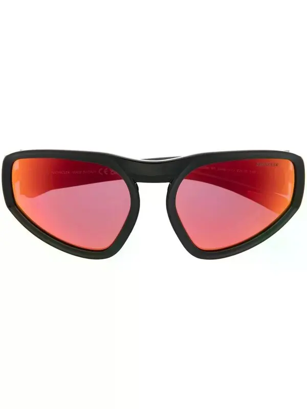 Moncler Pentragra Shield-frame Sunglasses - Black