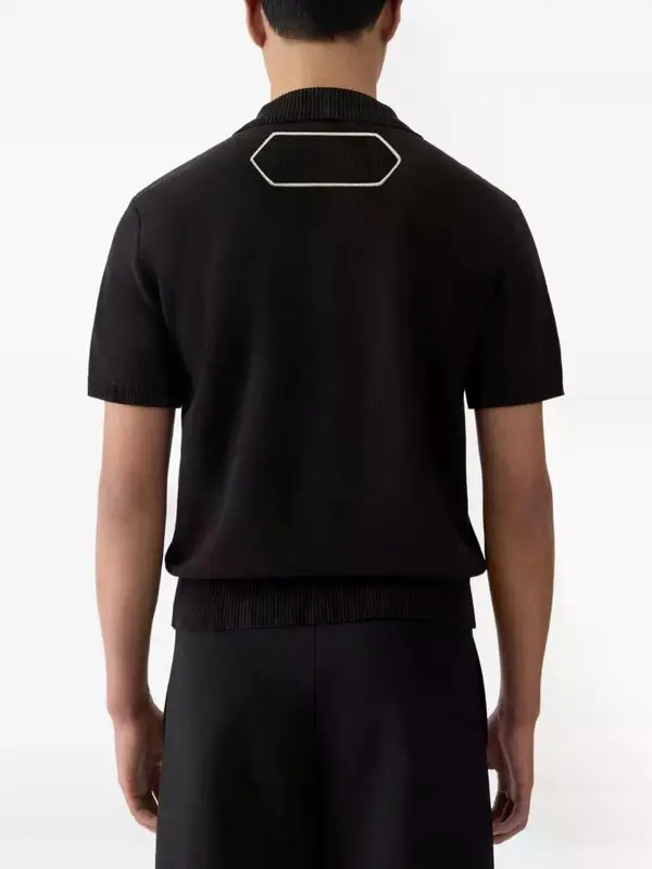 Jacquemus Embroidery Polo Shirt - Black