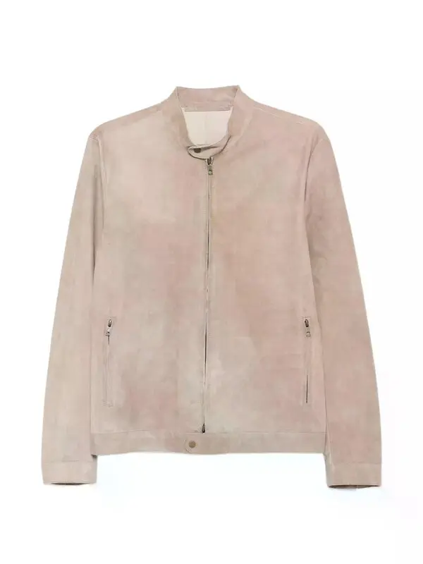SALVATORE SANTORO Zip-up Suede Jacket