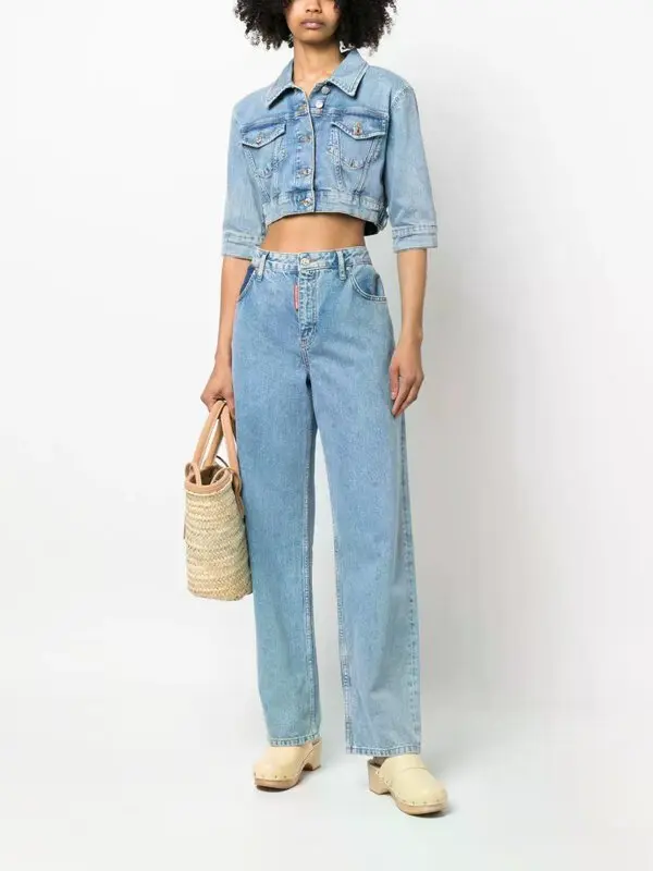 Moschino High-waisted Wide-leg Jeans